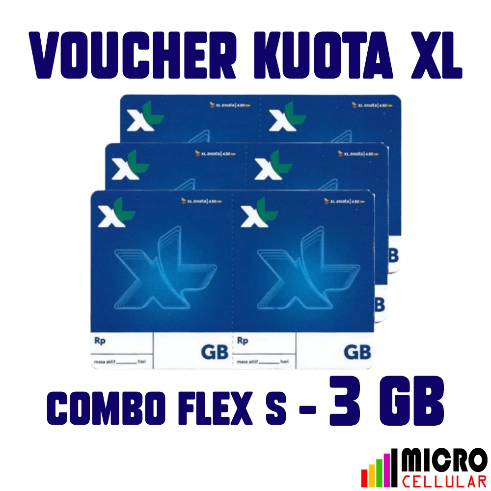Jual Voucher XL Combo Flex S 3 GB + Bonus Kuota 200 MB | Shopee Indonesia