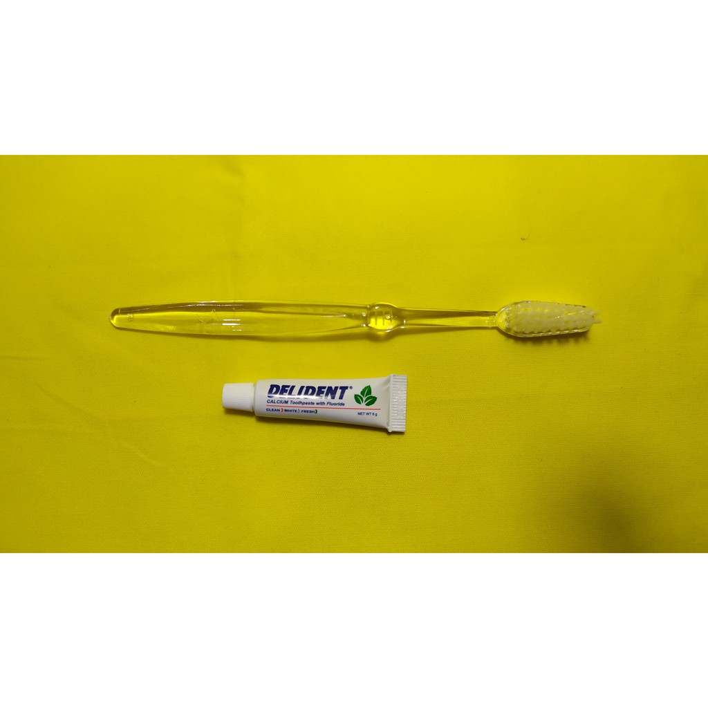 Jual [100 pcs] sikat gigi hotel amenities dental kit kristal 16.5cm ...