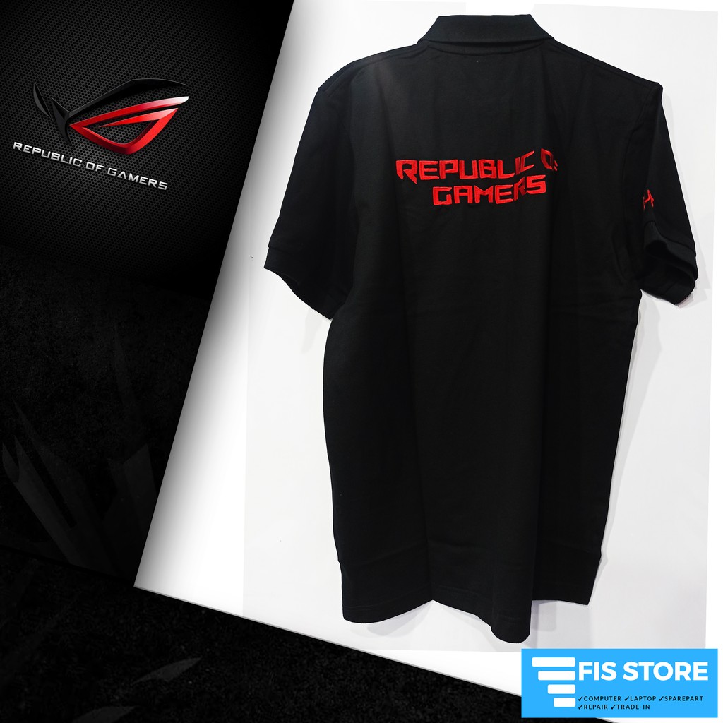 Jual Polo Shirt Kaos Polo Kaos Kerah ASUS ROG Original Asus | Shopee ...