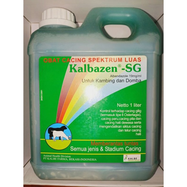 Jual KALBAZEN SG 1 LITER OBAT CACING KAMBING DOMBA SPEKTRUM LUAS ...