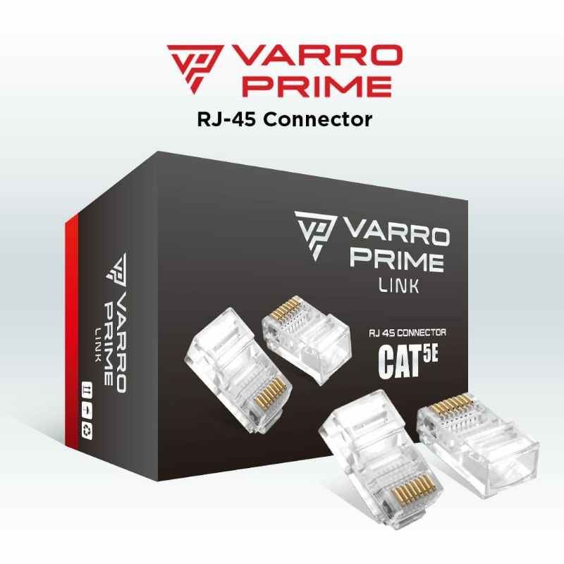 Jual Varro Konektor RJ45 UTP Cat5 Cat5e Cat 5 Cat 5e | Shopee Indonesia