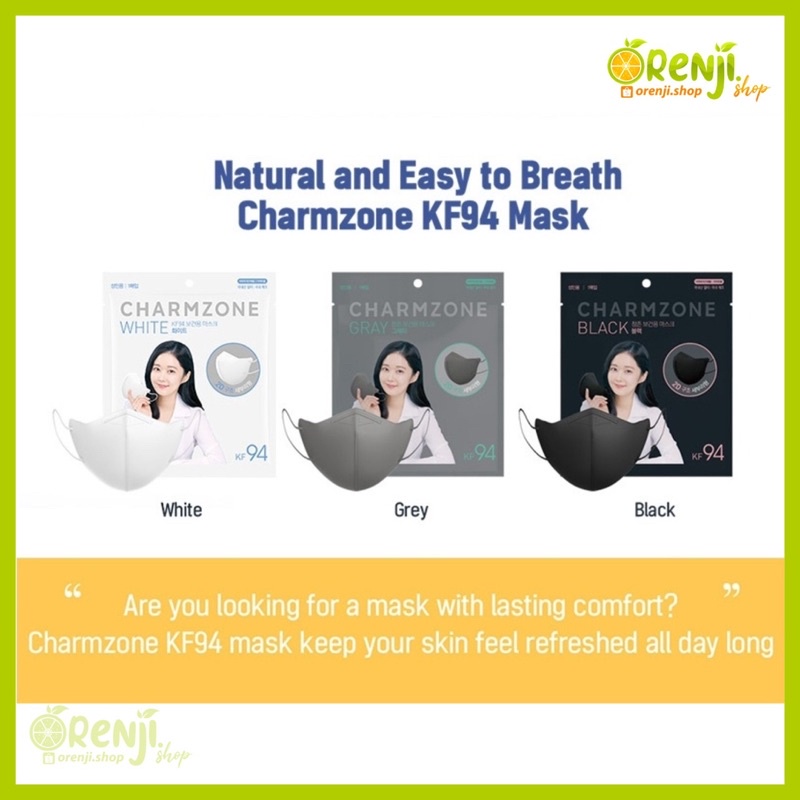 Jual (1 biji) CharmZone Mask masker kf94 Korea | Shopee Indonesia