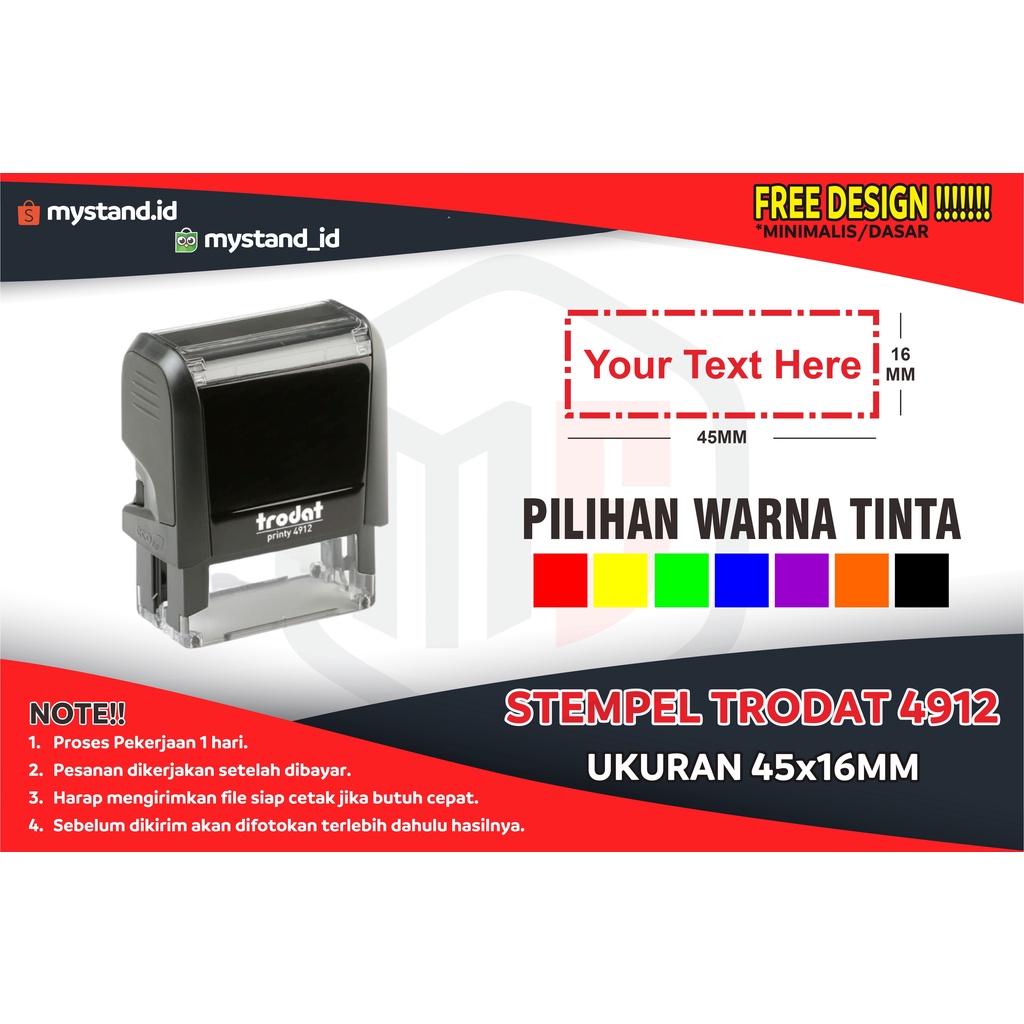 Jual STEMPEL CUSTOM TRODAT 4912, STEMPEL NAMA DOKTER, STEMPEL LUNAS, STEMPEL LOGO PERUSAHAAN ...