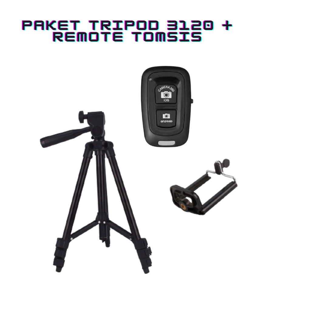 Jual SATU SET TRIPOD REMOT KAMERA / PAKET SELFIE TRIPOD REMOT KAMERA ...