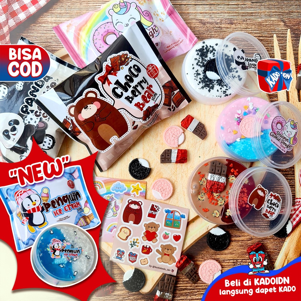 Jual Mainan Slem Packaging UNICORN COOKIE DOUGH by kadokado.idn ...