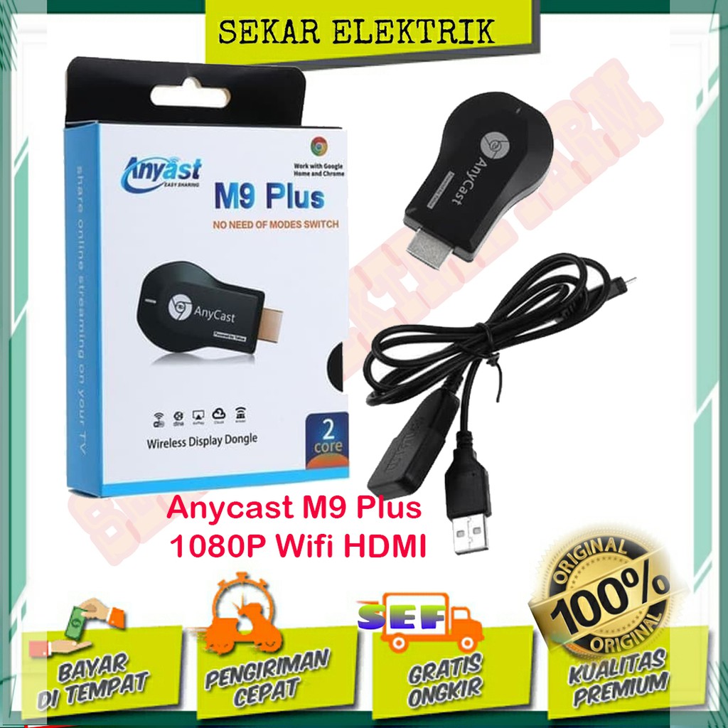 Jual PAKET LENGKAP ANYCAST Dari HP Ke TV Tabung/LED/MONITOR HDMI DONGGLE TO RCA3 Koneksi Lebih ...