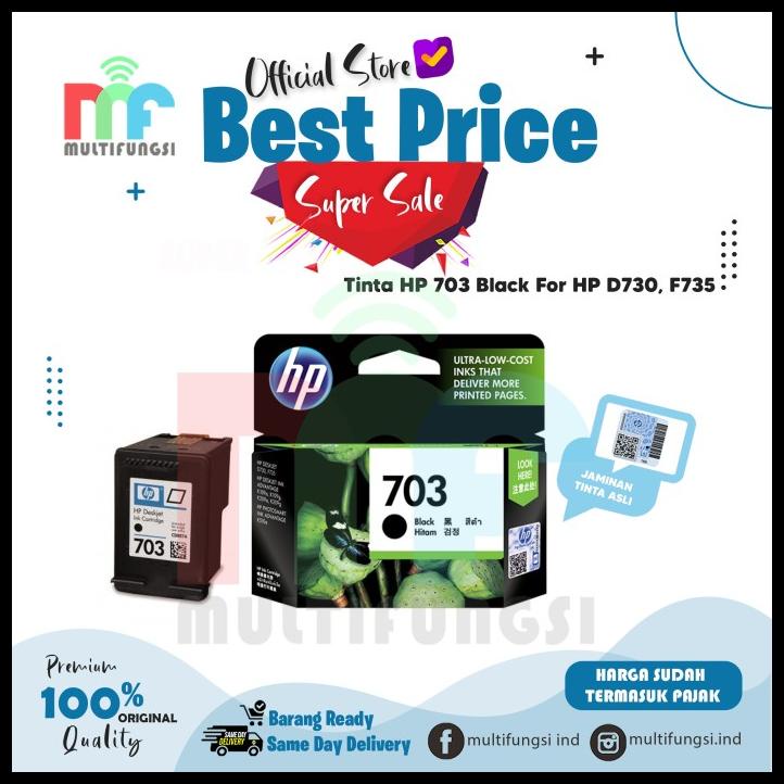 Jual Hp Ink Cartridge 703 Black | Shopee Indonesia
