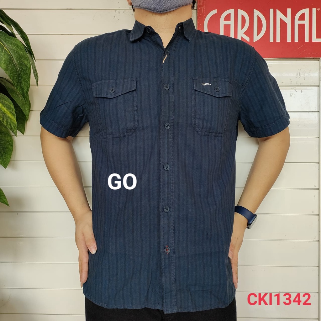 Jual gof CARDINAL KEMEJA JUMBO SLIMFIT Hem Pria Baju Cowok Pakaian Pria ...