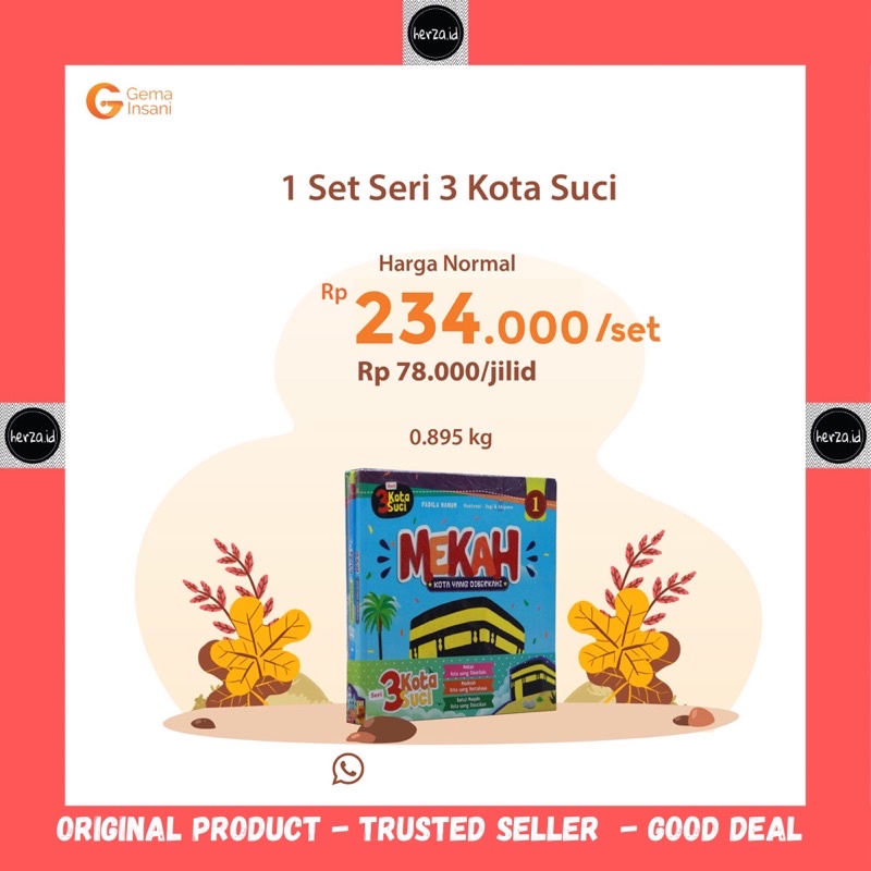 Jual Buku Set Seri 3 Kota Suci (Tiga Kota Suci) - Gema Insani buku anak islami original | Shopee ...