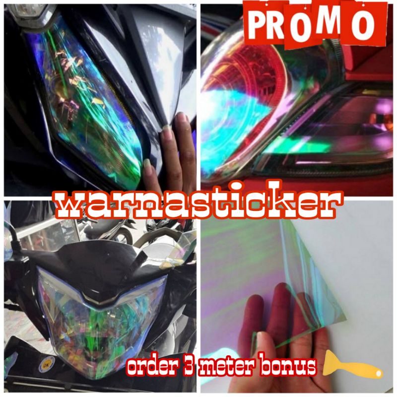 Jual Skotlet lampu tranparan Stiker lampu hitam Sticker lampu motor ...