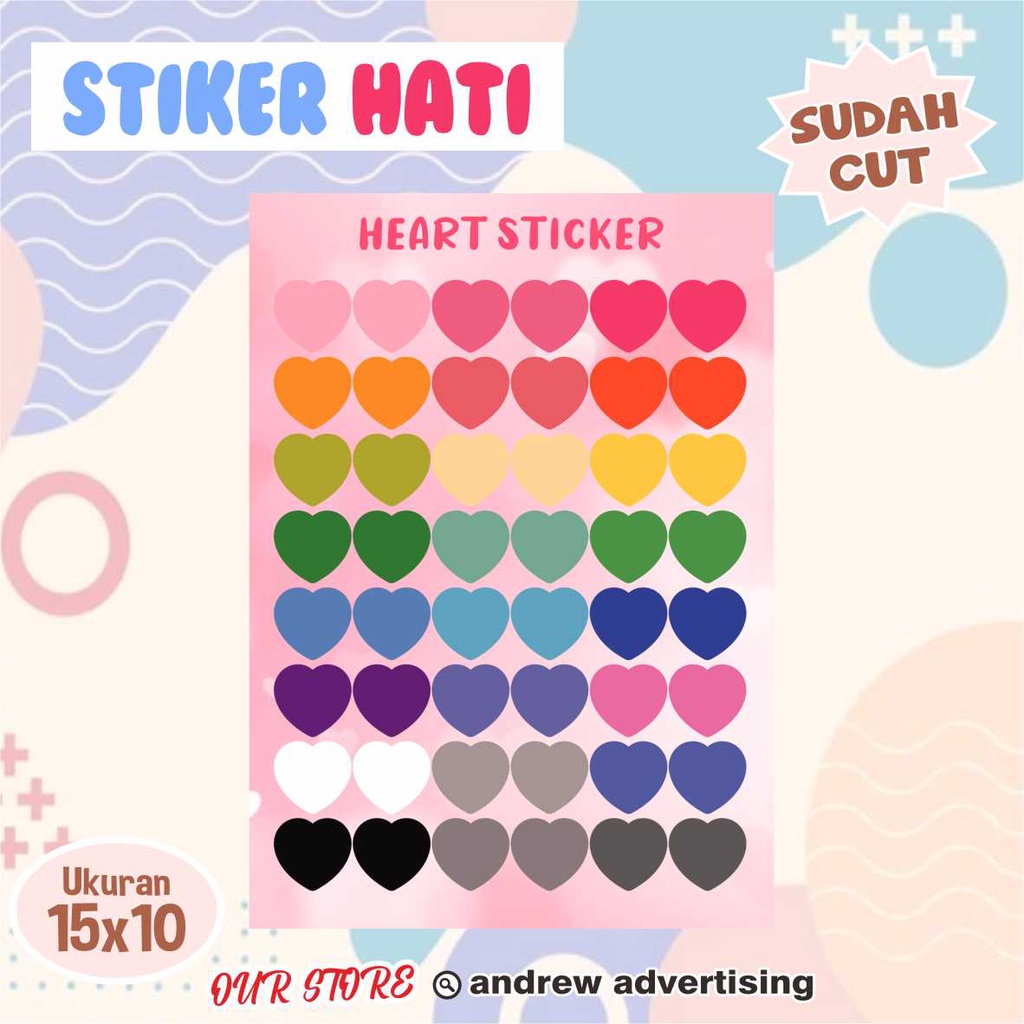 Jual STIKER LOVE STIKER HATI CUTTING GLOSSY | Shopee Indonesia