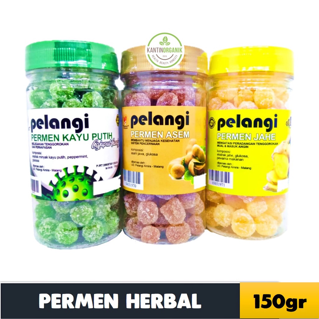 Jual Permen Herbal Pelangi | Permen Kayu Putih Peppermint | Permen Asem ...