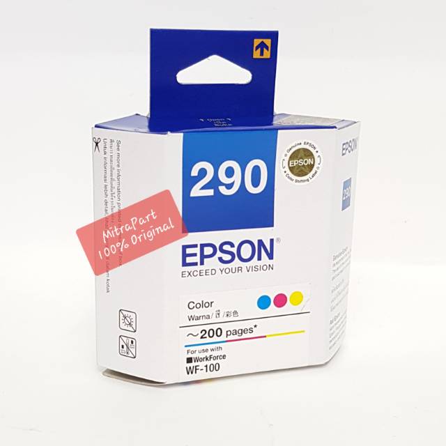 Jual Tinta Epson 290 Color WF-100 Original | Shopee Indonesia