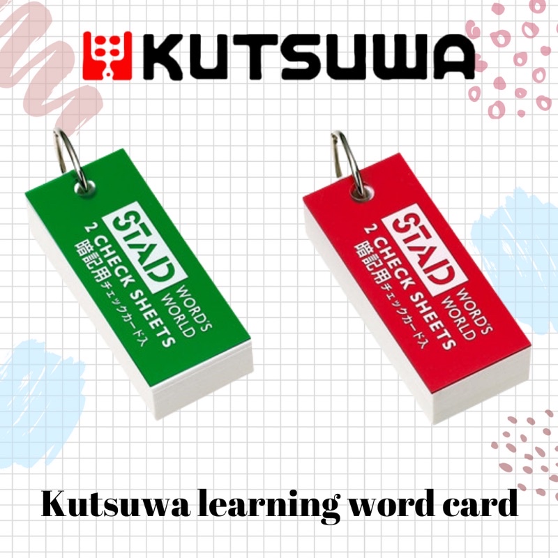Jual Kutsuwa Stad Memory Word Card Japan / Gantungan Kunci Kartu Memo Pengingat Memo Belajar ...