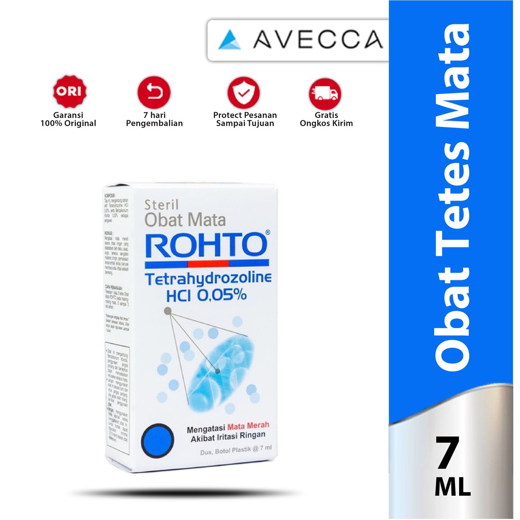 Jual Rohto 7 ml / Tetes Mata / Mata Merah / Eye Drop / Mata Iritasi ...