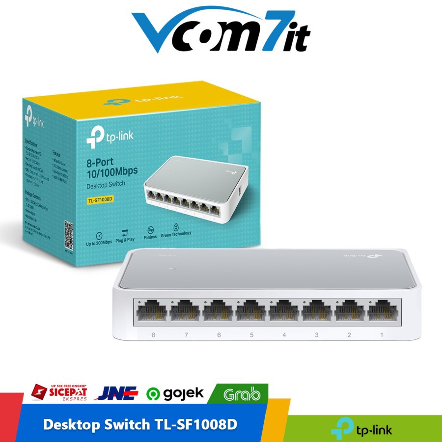 Jual TP-LINK TL-SF1008D 8-Port 10/100Mbps Desktop Switch | Shopee Indonesia