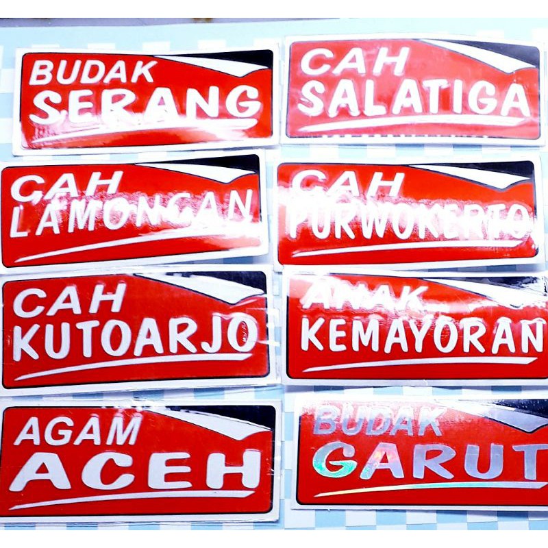 Jual Cutting Sticker Custom Nama Daerah / Request Nama Daerah | Sticker ...