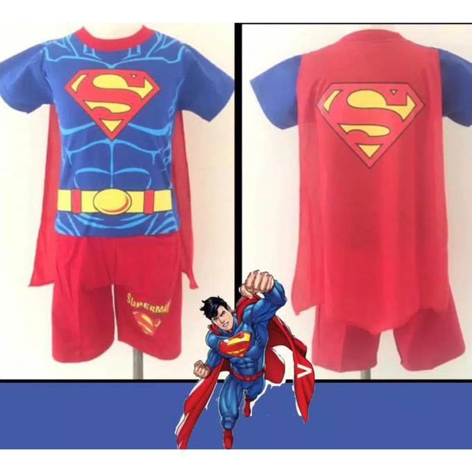 Jual Baju anak setelan superman sayap lengan pendek / BAJU ANAK ...