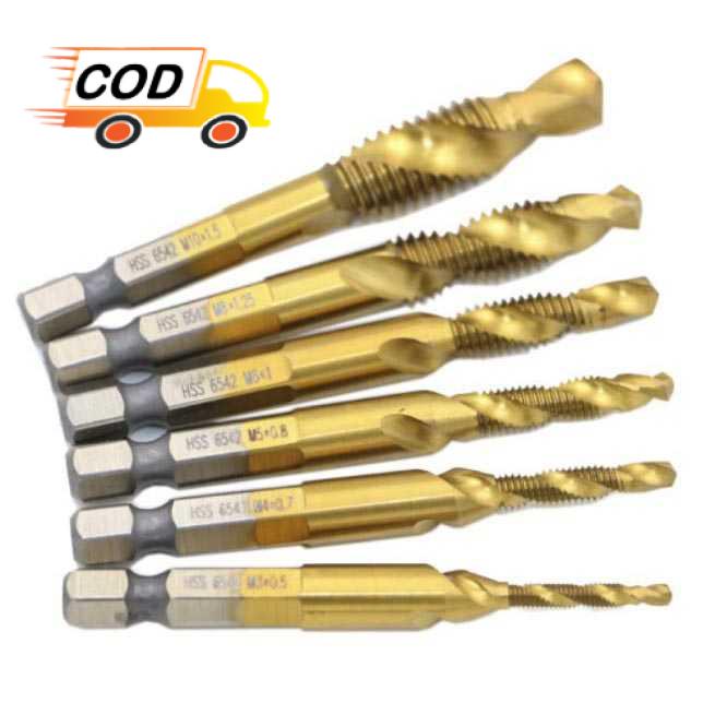 Jual Mata Bor 6 PCS 2-8MM Set Komplit Kayu Plat Aluminium Plastik Drill ...