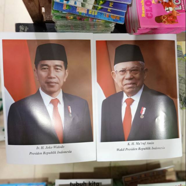 Jual PAKET 5 PASANG POSTER FOTO PRESIDEN DAN WAKIL PRESIDEN RI PERIODE ...