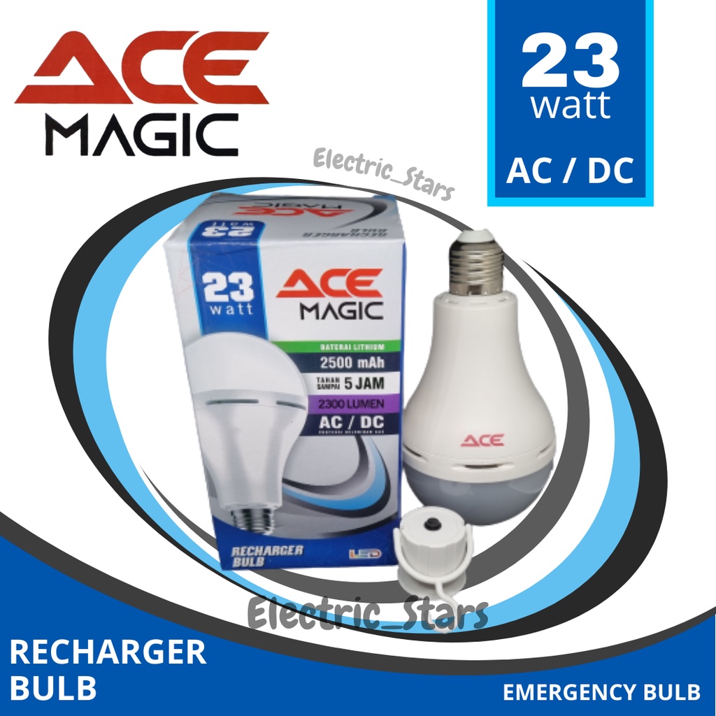 Jual Lampu LED ACE Emergency / MAgic AC / DC 23 Watt | Shopee Indonesia