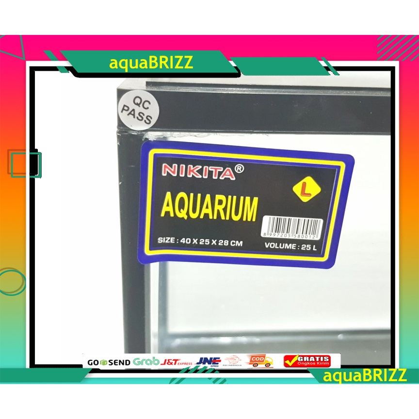 Jual AQUARIUM NIKITA / ARMADA / AQUARIUM AKRILIK / AKUARIUM REPTIL SIZE L PLUS TUTUP MIKA ...
