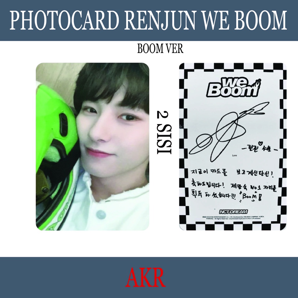 Jual PHOTOCARD RENJUN WE BOOM , BOOM VER OFFICIAL DESIGN , PC RENJUN ...