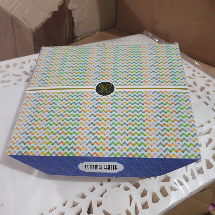 Jual PAPER BOX LUNCH MOTIF SEKAT 5 - PAPER BOX KERTAS - TAKE AWAY ...