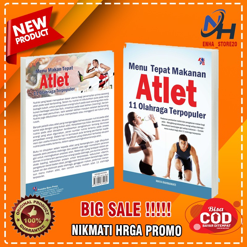 Jual Buku Cara Makan Menu Tepat Makanan Atlet 11 Olahraga Terpopuler ...