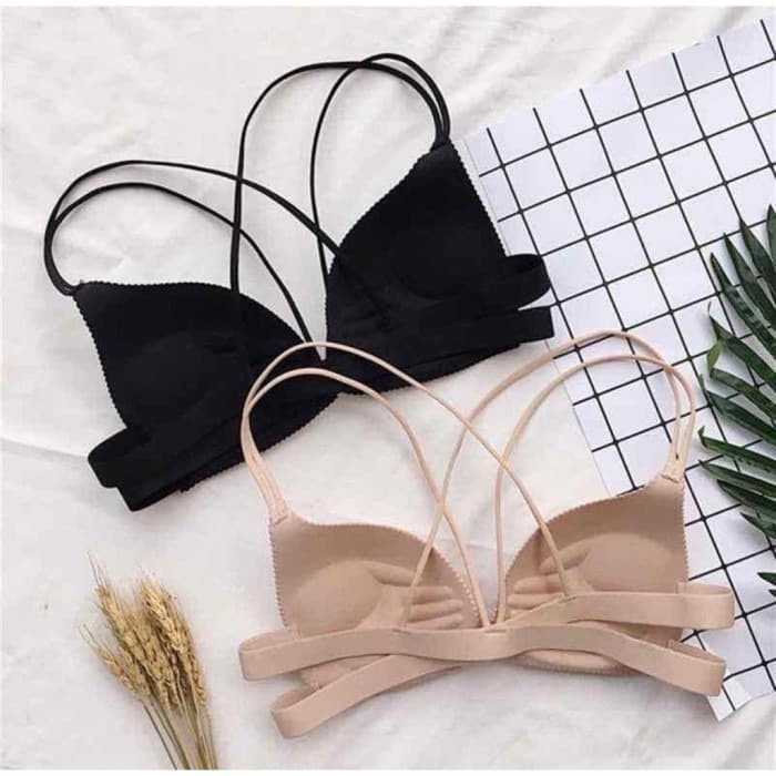 Jual Bra Wanita Seamless Tanpa Kawat Fashion Korea Push up Bra Tali ...