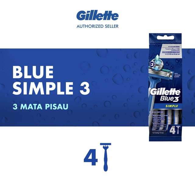 Jual Gillette Pencukur Blue Simple 3 Razor Alat Cukur - Isi 4 | Shopee ...