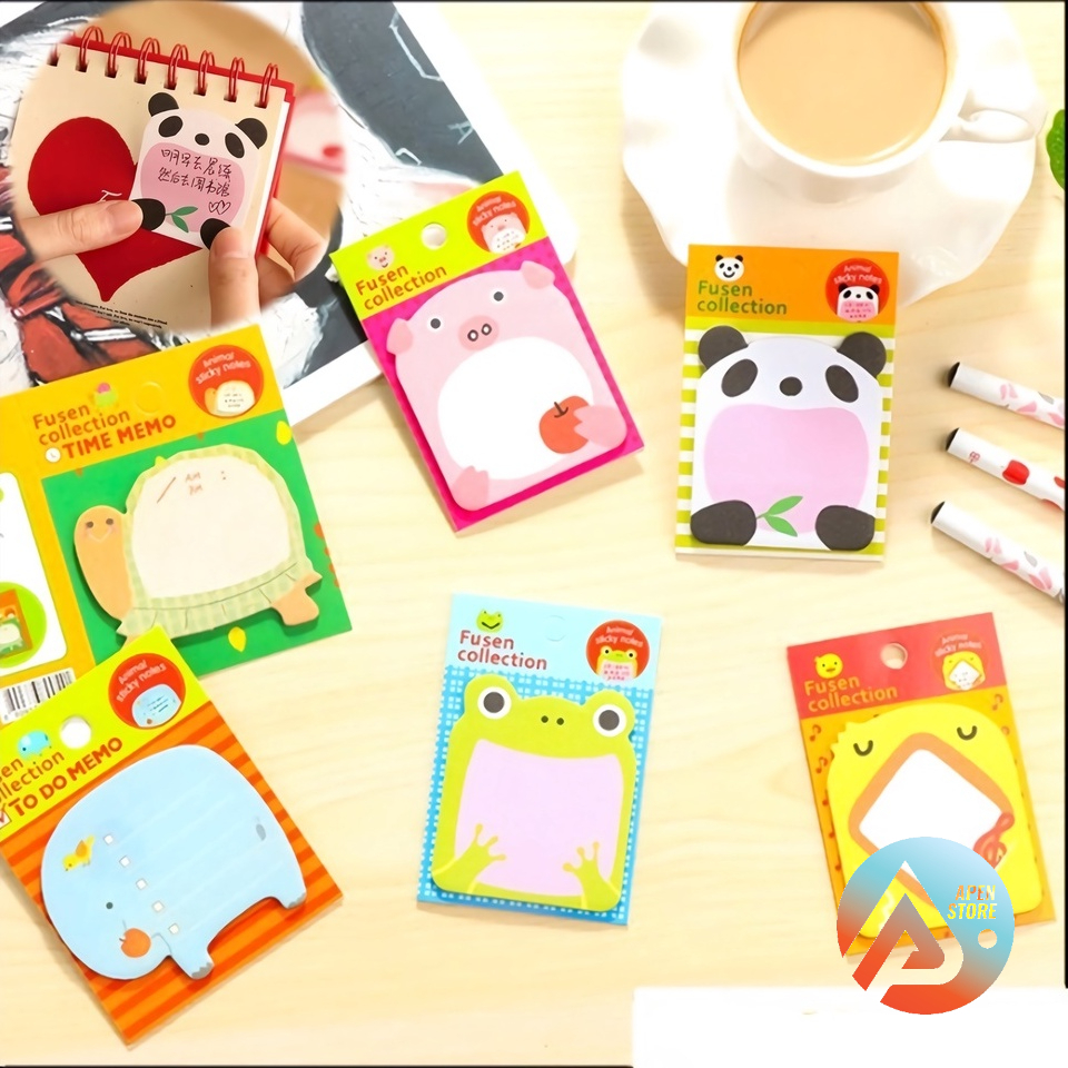 Jual APEN Sticky Note Motif Hewan Tempelan Kertas Catatan Memo Notes ...