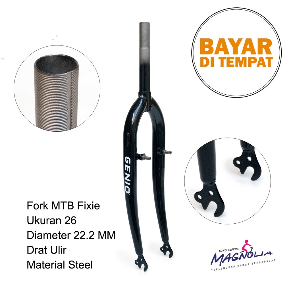 Jual Garpu Fork Sepeda MTB Minion Fixie Ukuran 26 Genio Size 22.2 V ...