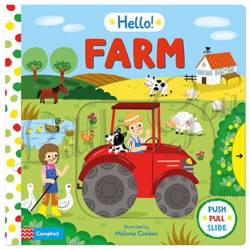 Jual BOARD BOOK : Hello Farm (Buku Anak Import Campbell Push Pull Slide ...