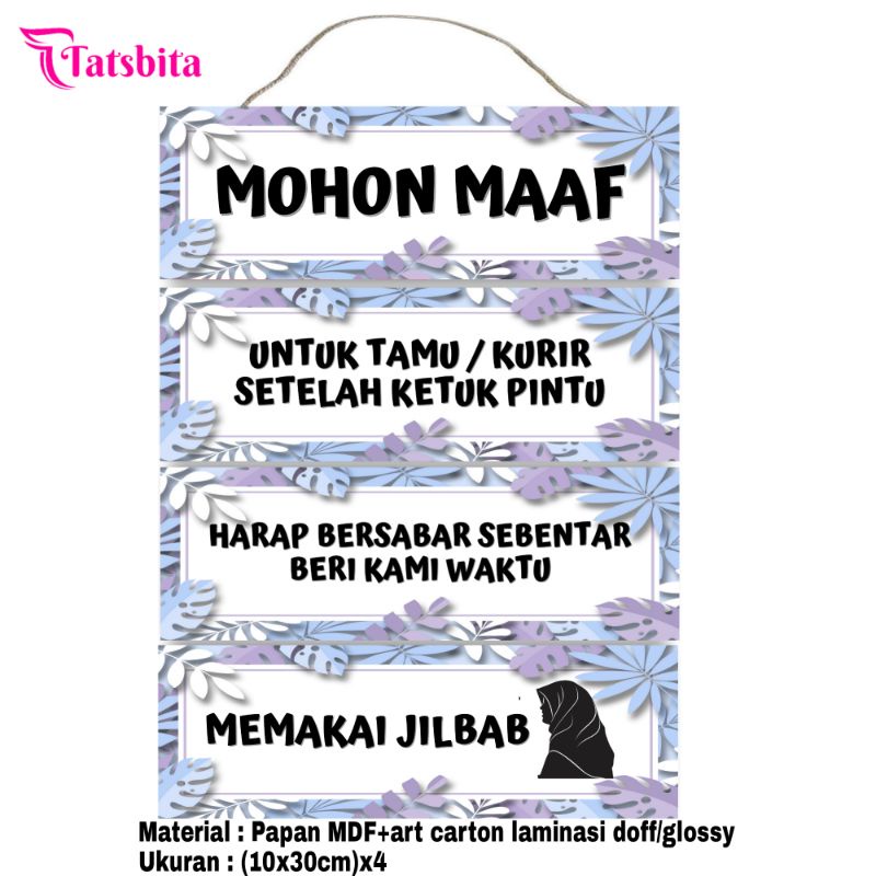 Jual TATSBITA Pajangan Hiasan Dinding Dekorasi Wall Decor Untuk Tamu/Kurir Susun 4 Tingkat ...