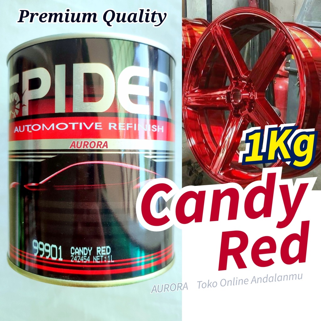 Jual Cat Candy Merah 1Kilo SPIDER Candytone Red 1Liter 1Kg Cendy Cendi ...