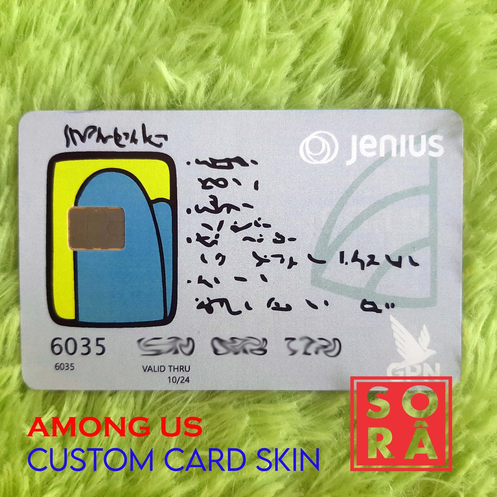 Jual skin kartu e money / sticker atm among us (dapat 4 pcs skin ...