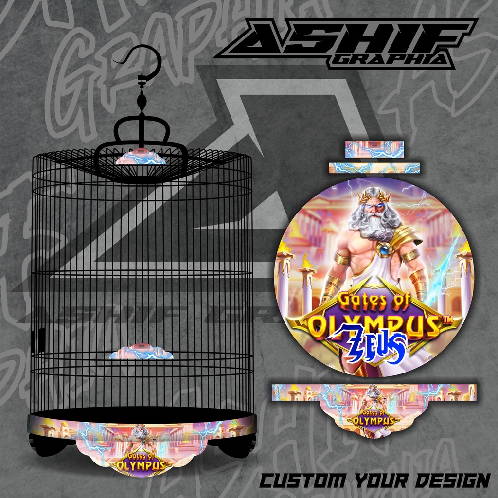 Jual STIKER DECAL TEBOK SANGKAR MURAI MOTIF ZEUS SLOT CUSTOM | Shopee ...