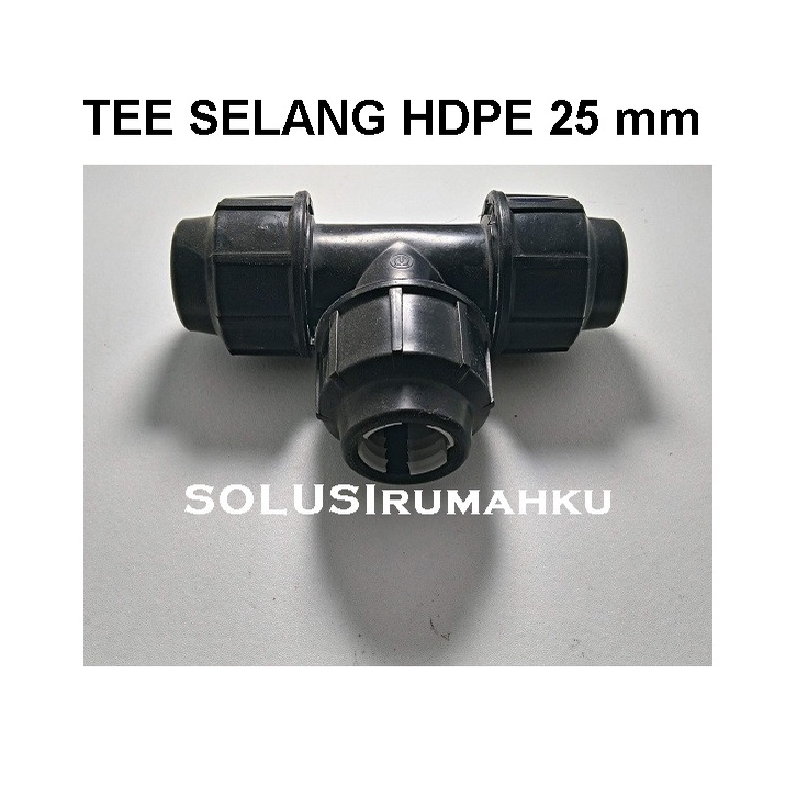 Jual Tee Polos HDPE 3/4" T Tiga Selang ke Selang PE Hitam Selang PDAM 3 ...