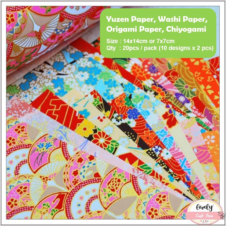 Jual LovelyCraftStore | 20pcs/pack , 20 designs washi paper origami ...