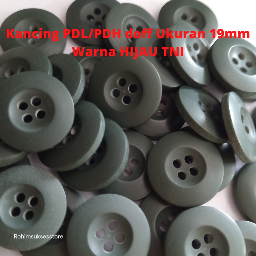 Jual Kancing Pdl/Pdh Doff Baju Seragam Kemeja Celana Ukuran 19mm Murah ...