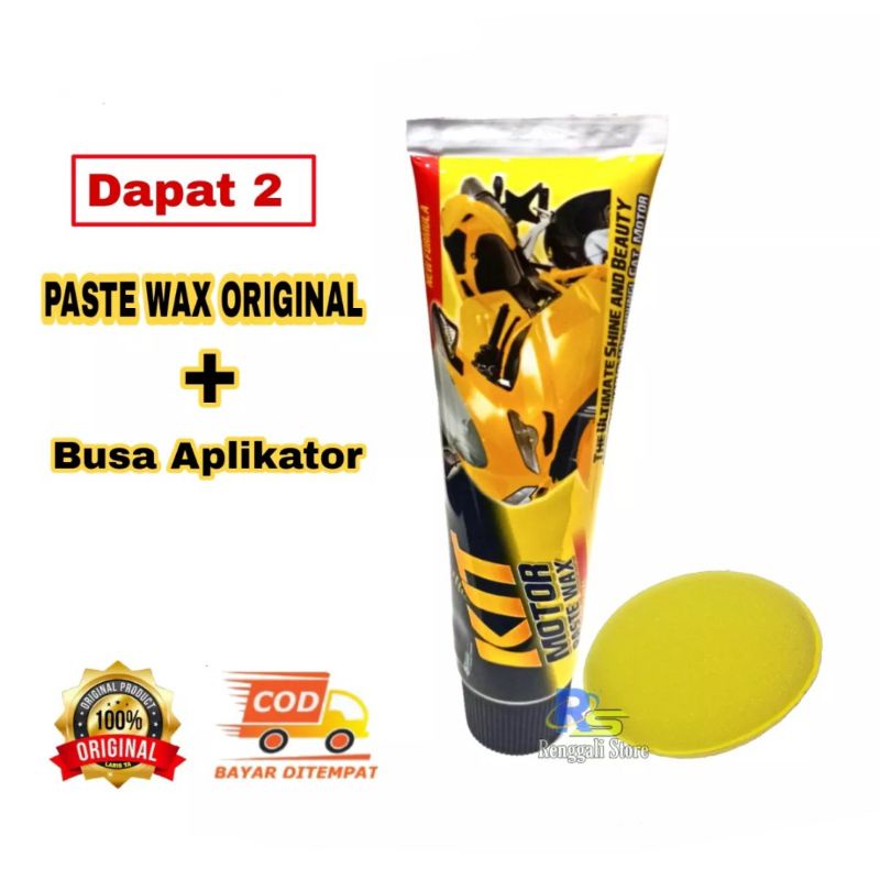 Jual Kit paste Wax Original+Busa Aplikator/pengkilap cat kusam/isi 60g ...