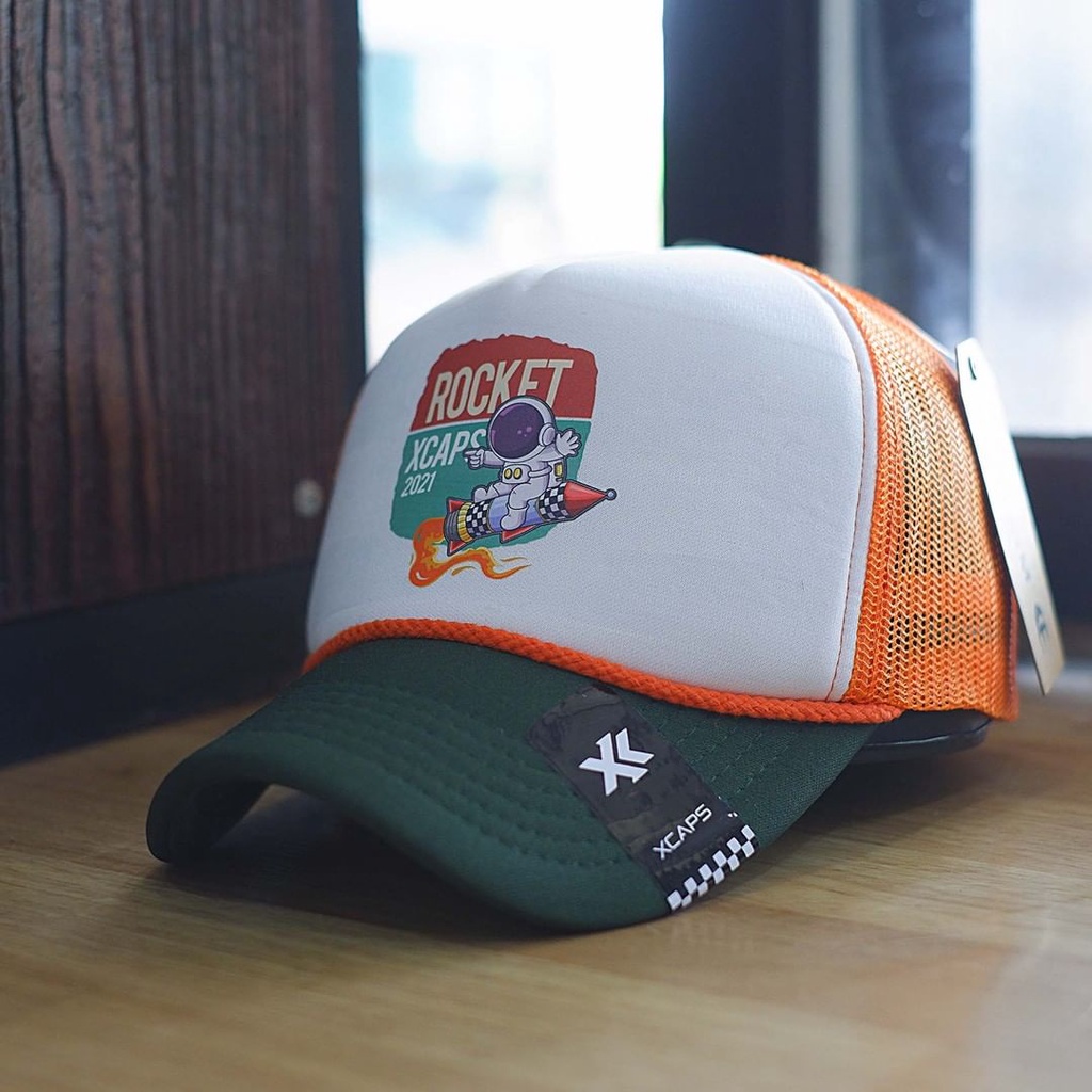 Jual Topi Xcaps - Topi Truckerhat / Topi Jaring custom Rocket / Bisa ...