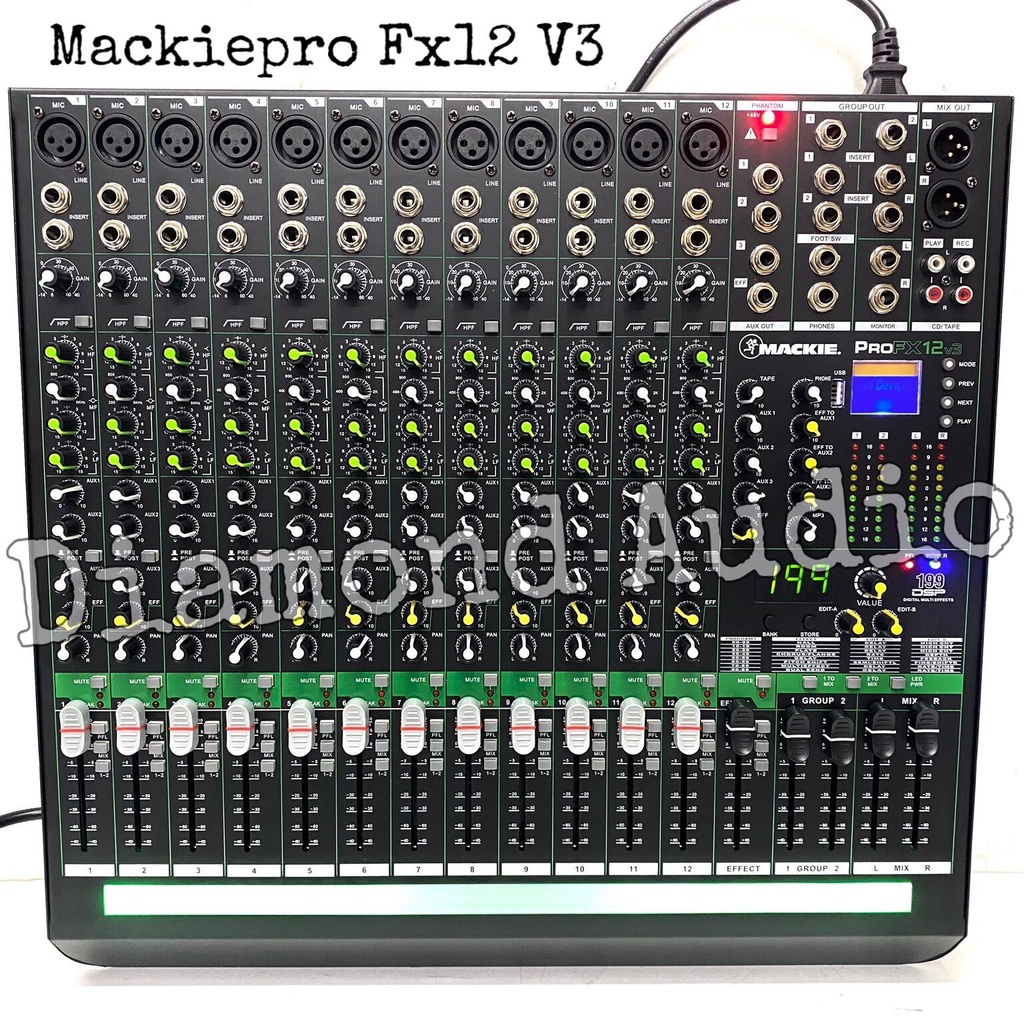 Jual Mixer Audio Mackie Pro Fx12 V3 Usb Bluetooth Original Mixing 12 ...