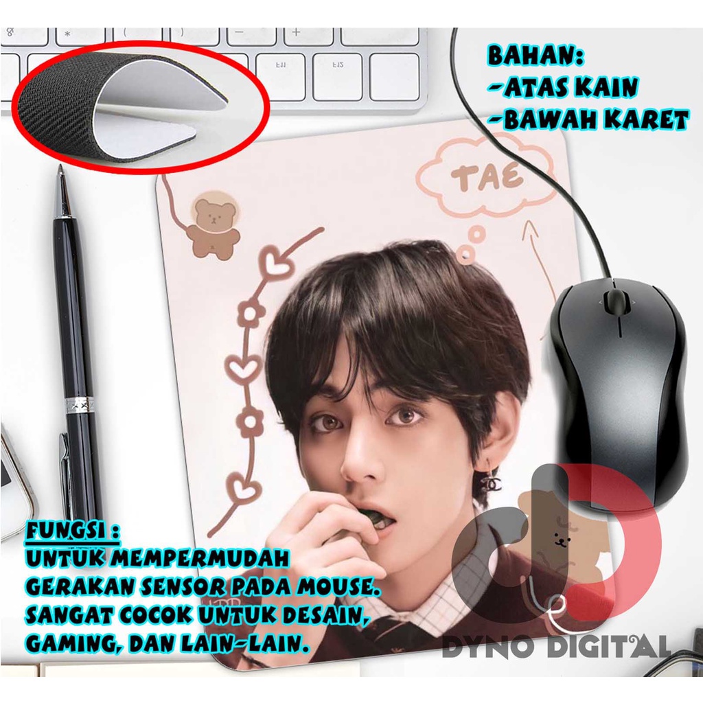 Jual Mouse pad ANTISLIP BTS BABE BRW001 Jeon Jung-kook J-Hope Kim Nam ...