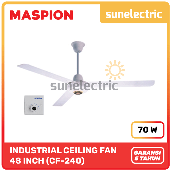 Jual Maspion 48" / 48 Inch / 120 cm Kipas Angin Plafon Industrial / Ceiling Fan Uchida CF-240 ...