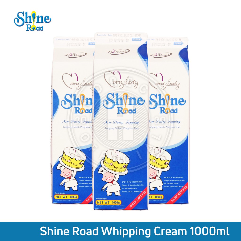 Jual Merry Lady Shine Road Whipping Cream 1000Gram | Merrylady Shine ...