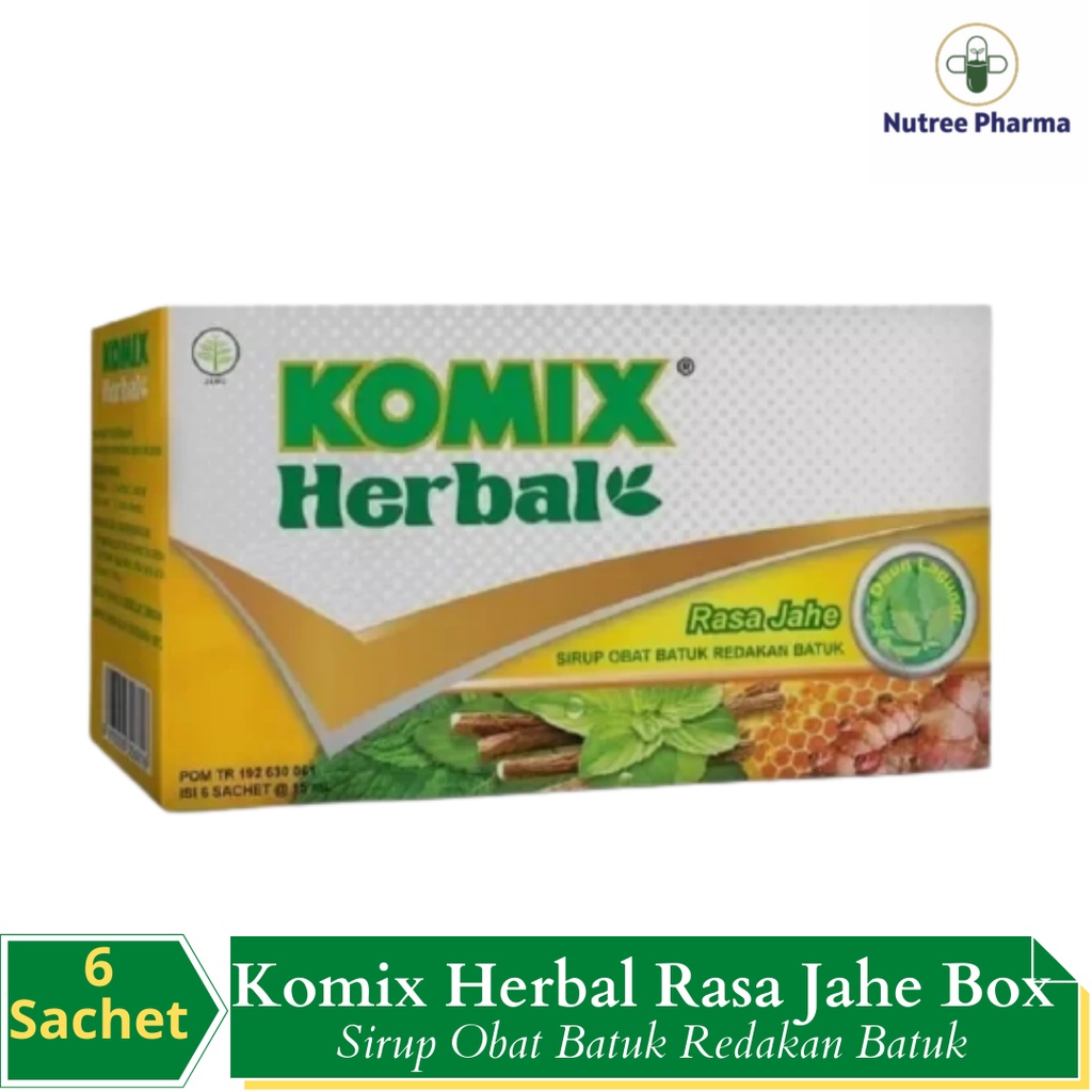 Jual Komix Herbal Rasa Jahe Box isi 6 Sachet @15 ml | Shopee Indonesia