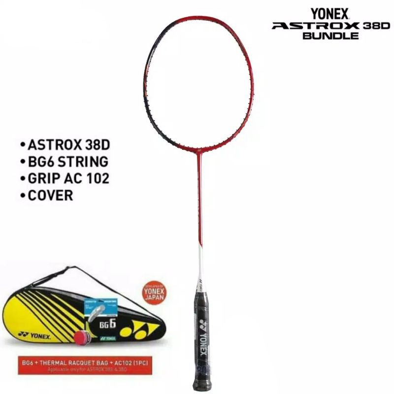 Jual New Color Full Set Raket Badminton Yonex Astrox 38D / Astrox 38 D ...