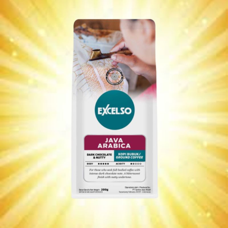 Jual Excelso Coffee Java Arabica kopi bubuk 200 gram | Shopee Indonesia